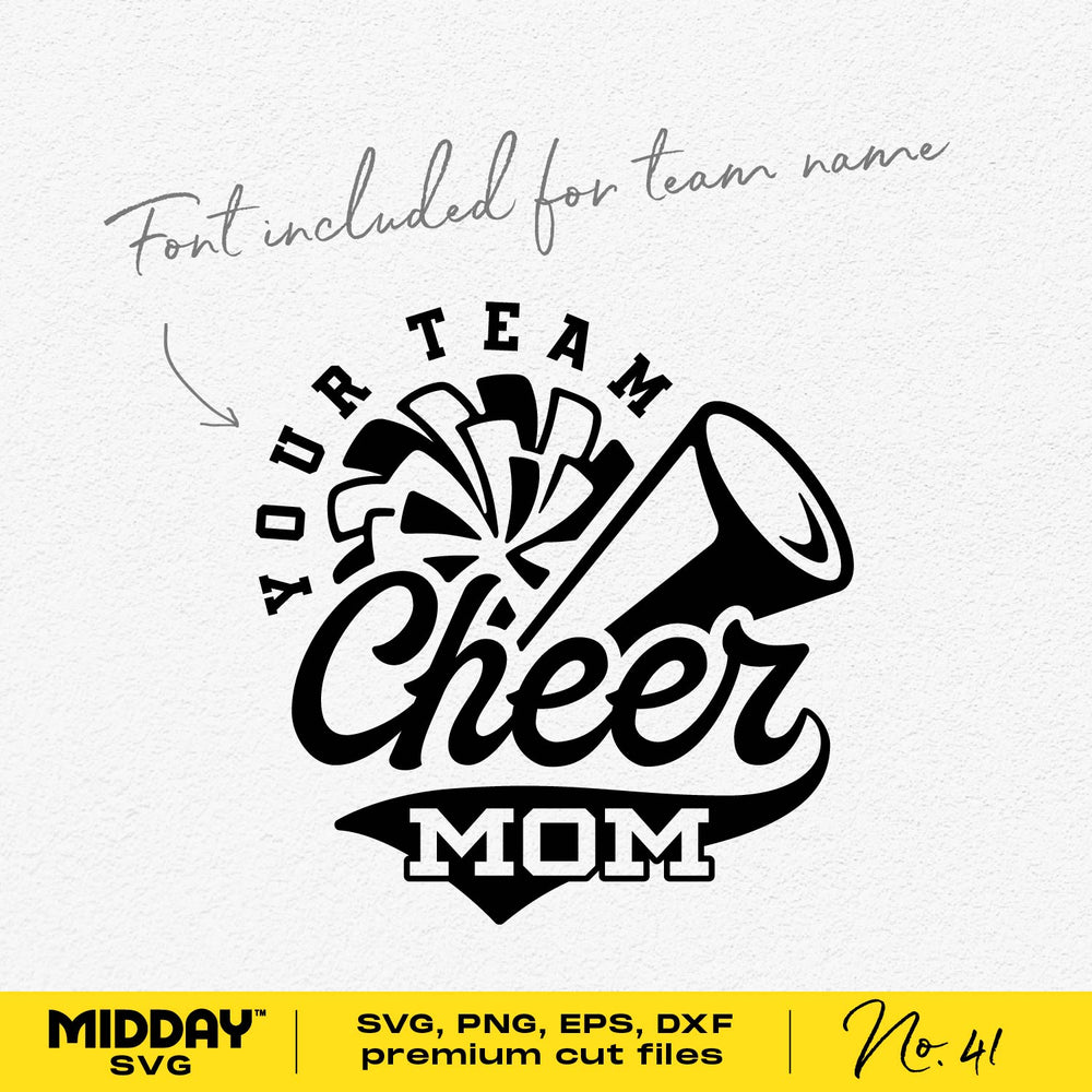 Cheer Mom Svg Png Dxf Eps, Team Template – MiddaySVG